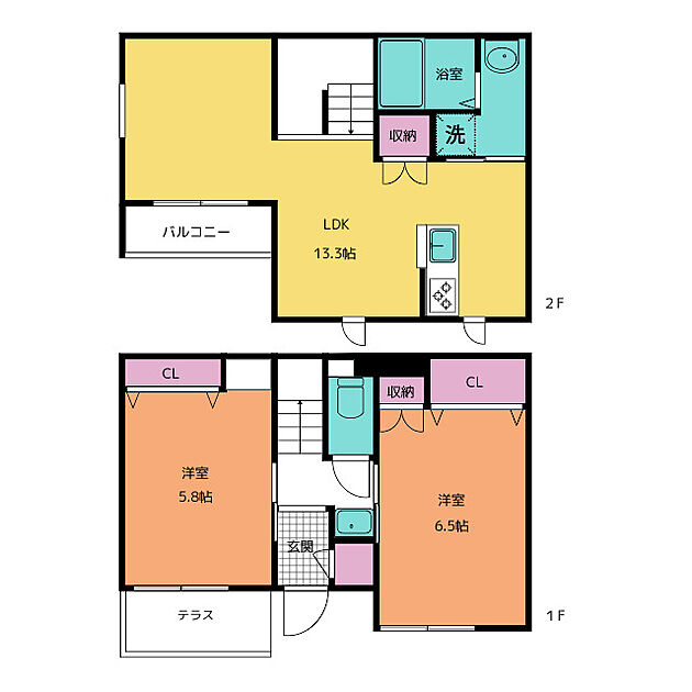 【ホームズ】でお部屋探し！CASA MICHI 1階/101[2LDK/賃料17.4万円/66.89㎡]賃貸マンション住宅情報(物件番号:0104646-0040592、取扱い不動産会社 ...