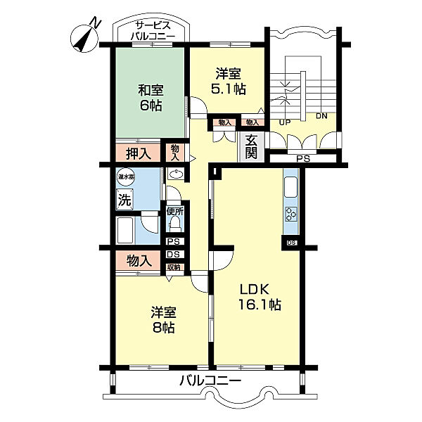 【ホームズ】第五みつわ台ハイツ 308｜千葉市若葉区、千葉都市モノレール 動物公園駅 徒歩18分の中古マンション（物件番号：0110110-0000443）
