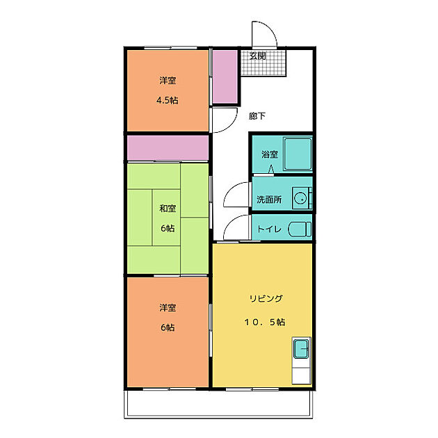 【ホームズ】でお部屋探し！今之浦マンション 2階/202[3LDK/賃料5.5万円/66.4㎡]賃貸マンション住宅情報(物件番号:0113310-0036398、取扱い不動産会社:株式会社 ...