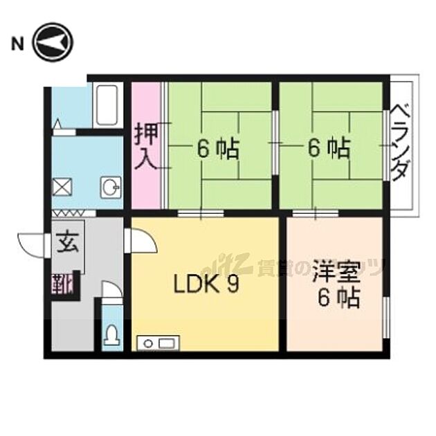 【ホームズ】第45長栄シャルト五条[3LDK/賃料10万円/5階/63.09㎡]。賃貸マンション住宅情報