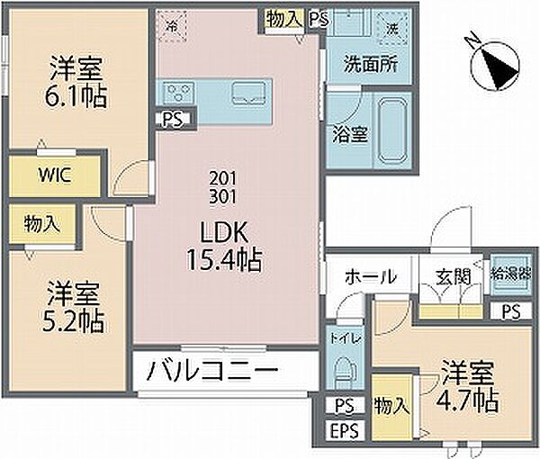 アリスティオ 301｜ 敦賀駅（徒歩30分）福井県敦賀市若葉町2丁目305-2(賃貸マンション・3LDK・3階・74.96㎡)の詳細情報｜賃貸スタイル（物件ID218000509872）