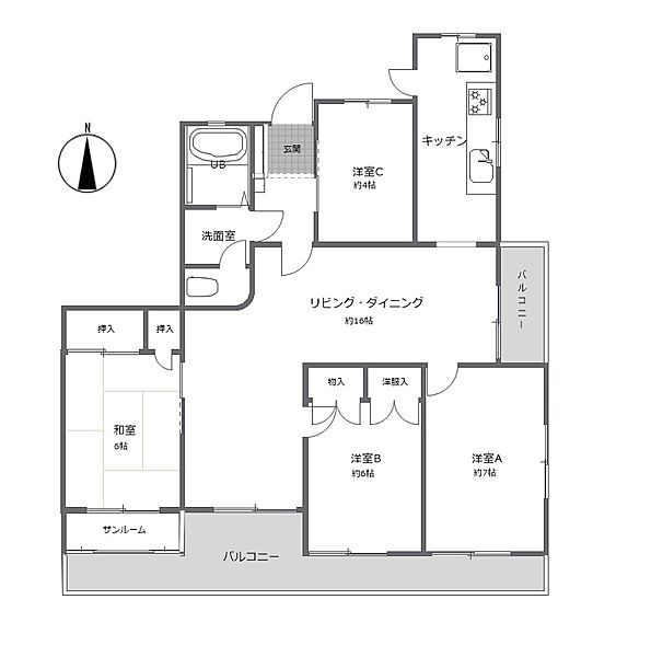 【ホームズ】グランドハイツ栗田 205｜長野市、JR北陸新幹線 長野駅 徒歩8分の中古マンション