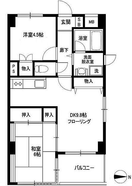 【ホームズ】でお部屋探し！ラ・フォレ根岸 3階/303[2LDK/賃料13.3万円/50.4㎡]賃貸マンション住宅情報(物件番号:0129193-0073192、取扱い不動産会社:株式会社 ...
