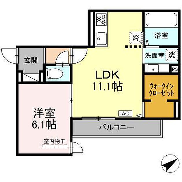 【ホームズ】でお部屋探し！D Paina Ogura 3階/302[1LDK/賃料14.1万円/43.82㎡]賃貸アパート住宅情報(物件番号:0130531-0041839、取扱い不動産会社 ...