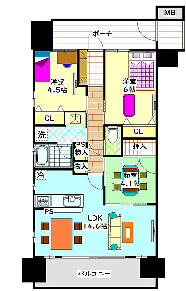 【ホームズ】イニシア鶴見パークウエスト 201｜大阪市鶴見区、Osaka Metro今里筋線 新森古市駅 徒歩9分の中古マンション