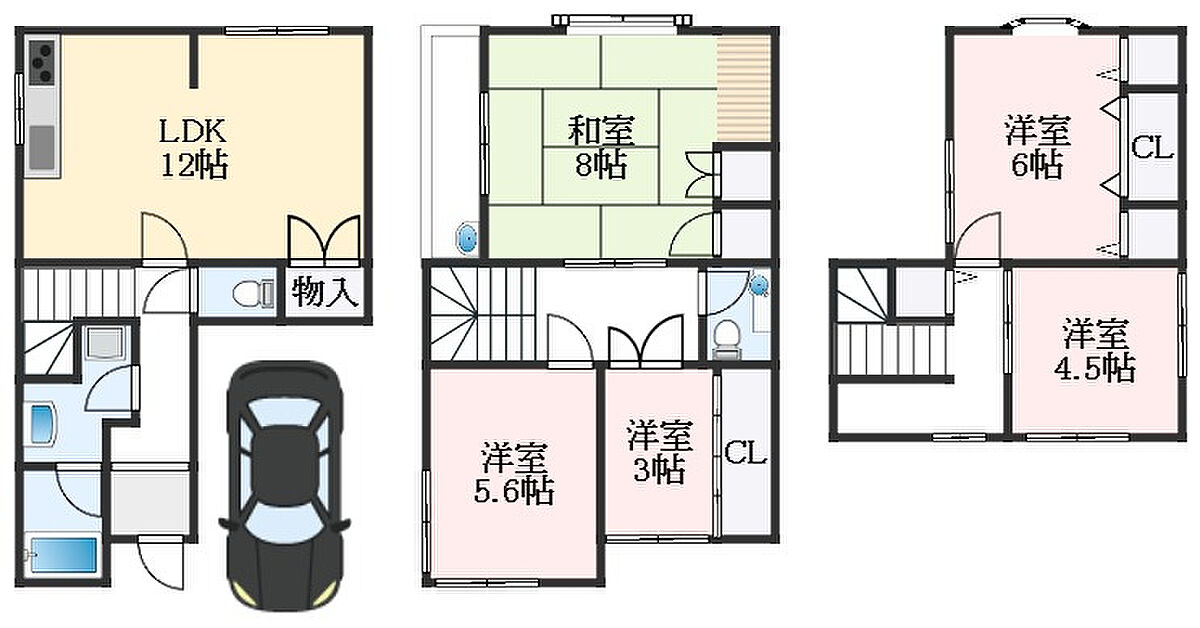 【ホームズ】近鉄南大阪線 古市駅 徒歩13分。[4SLDK/賃料11万円/113.45㎡]。賃貸一戸建て住宅情報