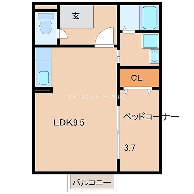 【ホームズ】でお部屋探し！エトワール C 1階/105[1LDK/賃料6.2万円/33.61㎡]賃貸アパート住宅情報(物件番号:0141236-0003005、取扱い不動産会社:サンヨーリ ...
