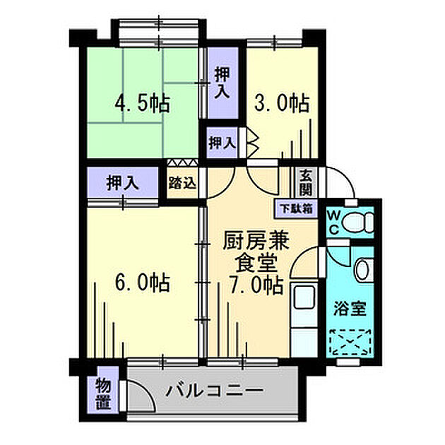 【ホームズ】でお部屋探し！烏山北住宅21号棟 1階/103[2SLDK/賃料7万円/50.9㎡]賃貸マンション住宅情報(物件番号:0151456-0000289、取扱い不動産会社:株式会社あな ...