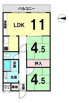 【ホームズ】メゾンドール和歌山 6階 2LDK｜和歌山市、JR阪和線 和歌山駅 徒歩9分の中古マンション（物件番号：0151491-0000780）