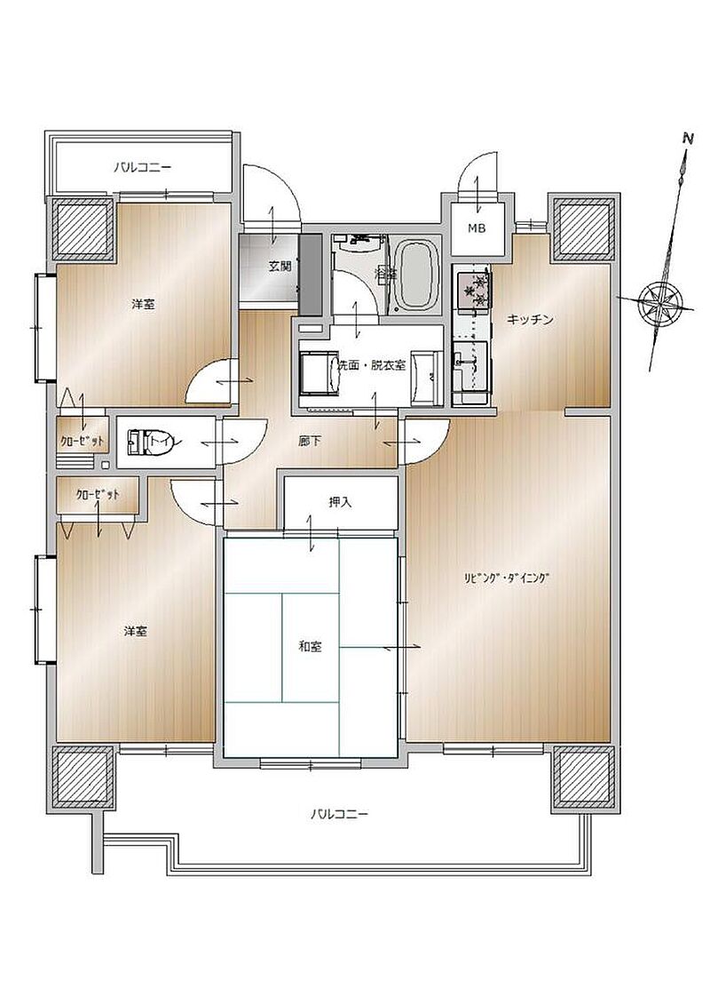 ダイアパレスローズガーデン光南町 1001|10階|68.5m2|3LDK|1,400万円