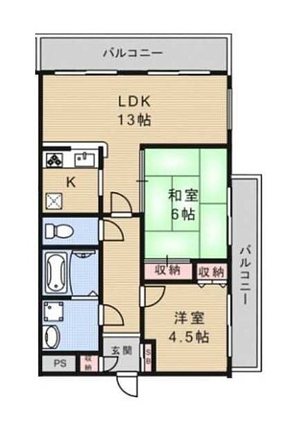 【ホームズ】でお部屋探し！ぷりんすマンション 9階/901[2LDK/賃料12万円/58.47㎡]賃貸マンション住宅情報(物件番号:0005625-0007943、取扱い不動産会社:株式会社 ...