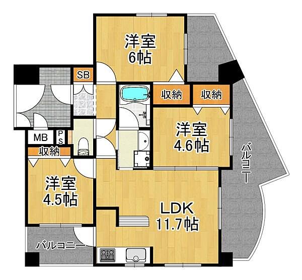 【ホームズ】パルメーラ姫里｜大阪市西淀川区、阪神本線 姫島駅 徒歩6分の中古マンション