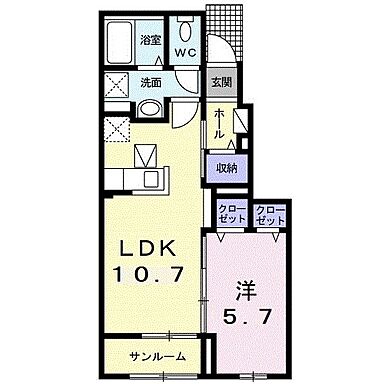 【ホームズ】でお部屋探し！ラフレシール 1階/101[1LDK/賃料6万円/45.09㎡]賃貸アパート住宅情報(物件番号:3700131-0024823、取扱い不動産会社:大東建託リーシング ...