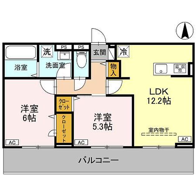 【ホームズ】群馬県太田市新井町534番16[2LDK/賃料9.4万円/2階/55.03㎡]。賃貸アパート住宅情報