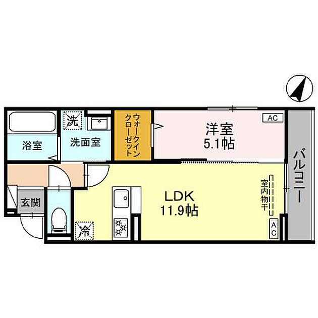 【ホームズ】でお部屋探し！K-Grand 相生 2階/205[1LDK/賃料7万円/42.72㎡]賃貸アパート住宅情報(物件番号:3701198-0078189、取扱い不動産会社:ハウスコム ...
