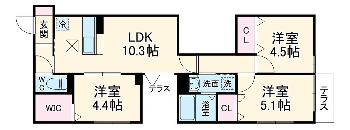 【ホームズ】でお部屋探し！（仮）D-ROOM西瑞江II 1階/103[3LDK/賃料17.4万円/58.19㎡]賃貸アパート住宅情報(物件番号:3701043-0304066、取扱い不動産会社 ...