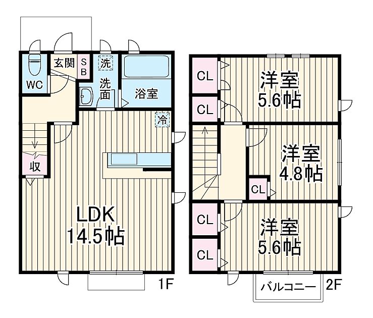 【ホームズ】シャンテII[3LDK/賃料8.8万円/73.68㎡]。賃貸テラスハウス住宅情報
